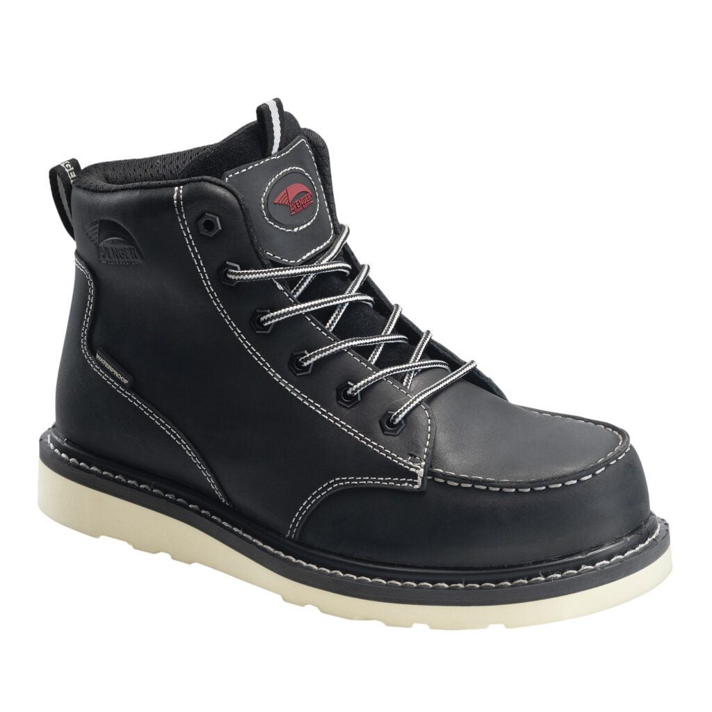 Avenger A7508 Black Wedge Carbon Toe Work Boot | Work Boot Warehouse