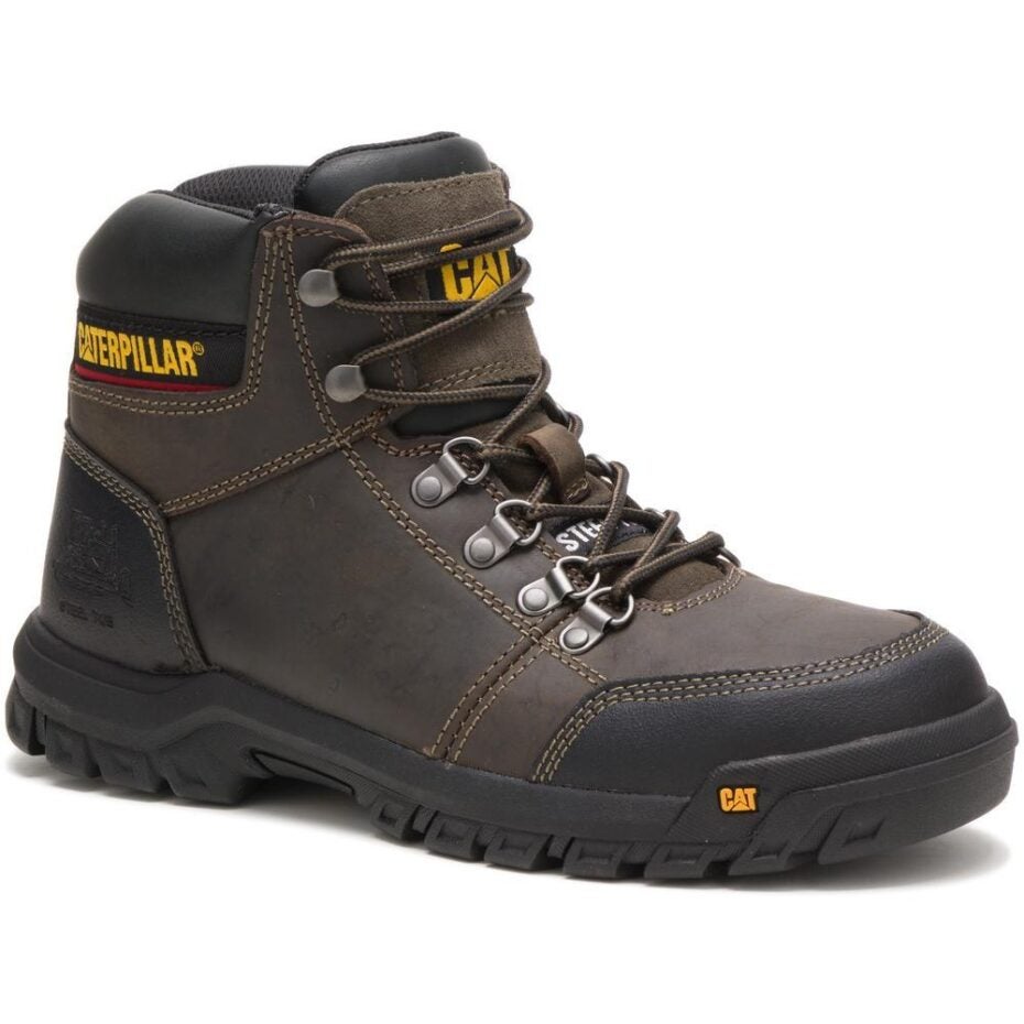 Caterpillar P90802 6" Dark Gull Grey Outline Steel Toe Work Boot | Work ...